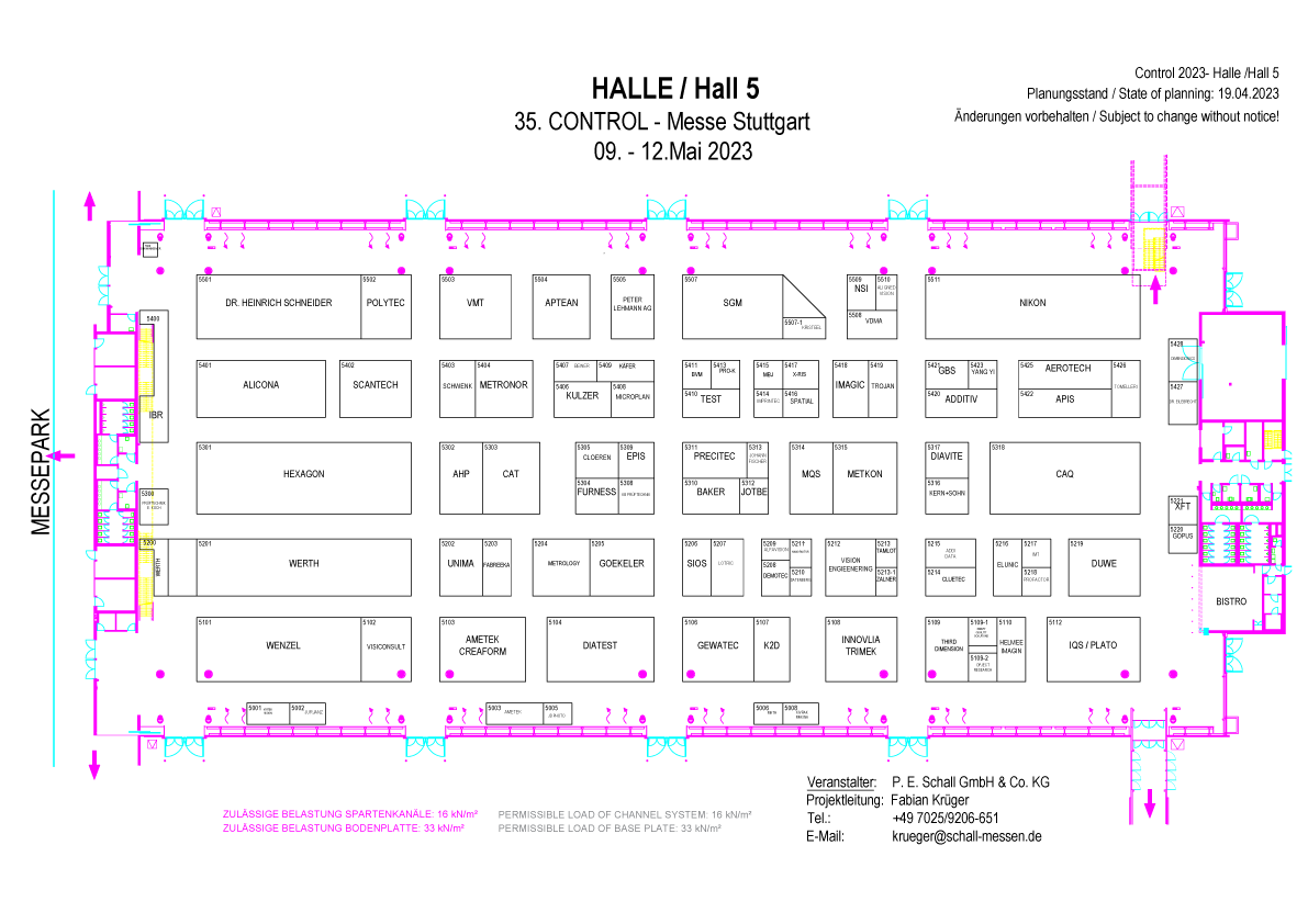Hallenpläne, Anreise & Parken | Control Internationale Fachmesse für ...