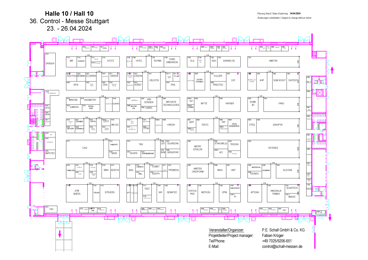 Hall plans, arrival & parking | Control International trade fair for ...